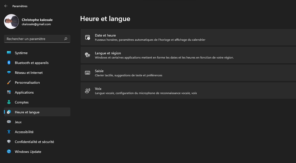 Comment changer la langue de Windows 11
